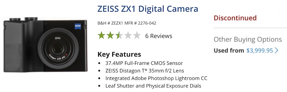 ツァイスのフルサイズコンパクトカメラZX1が日本に上陸しないままディスコンに | Dmaniax.com